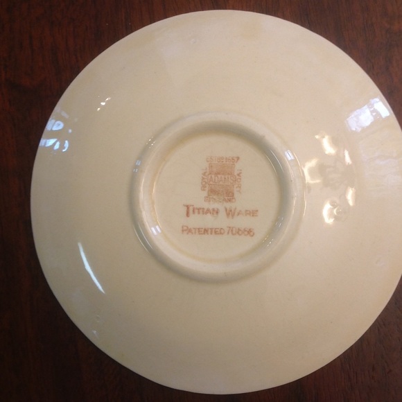 Dining | Ivory Titian Ware Saucer Patented Vintage | Poshmark
